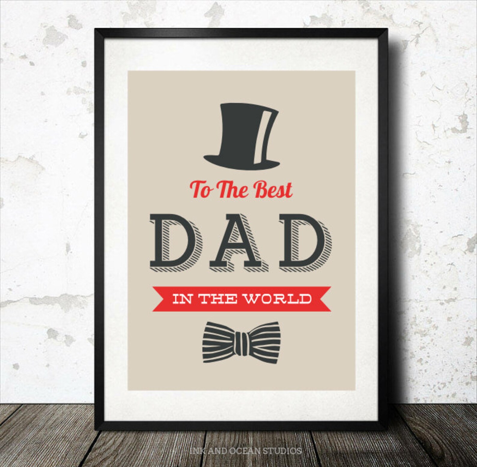 Father Print to the Best Dad in the World | Etsy