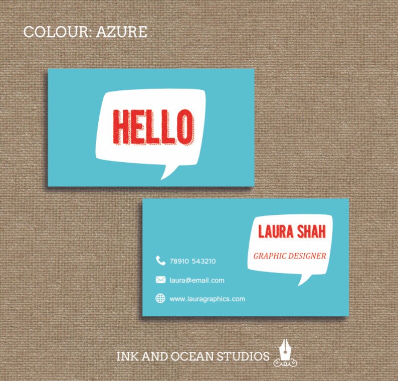 Printable Stylish Elegant Retro Typography Hello Business - Etsy