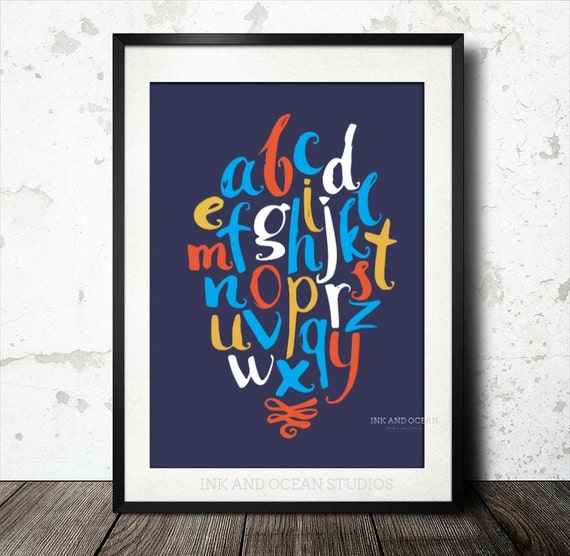 Hand Drawn Style Modern Vintage Alphabet Letter Download | Etsy