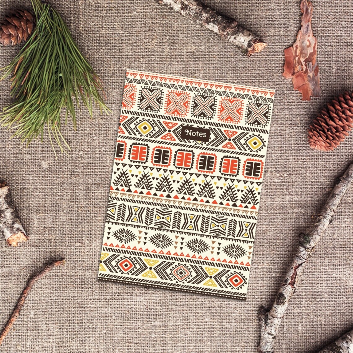 A5 'Notes' notebook journal. African print design | Etsy