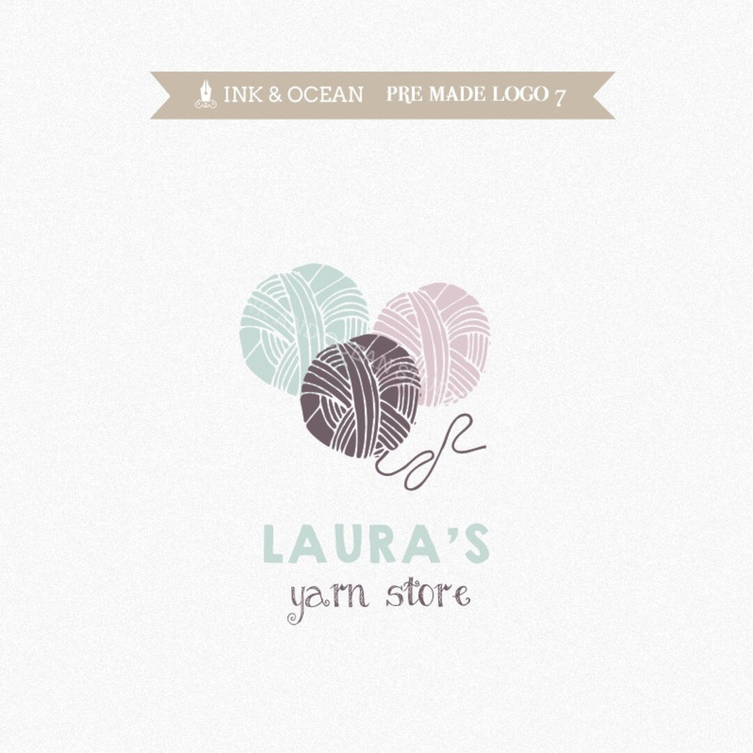 Boutique Premade Logo Design for Your Business - Knitting Yarn, Wool ...