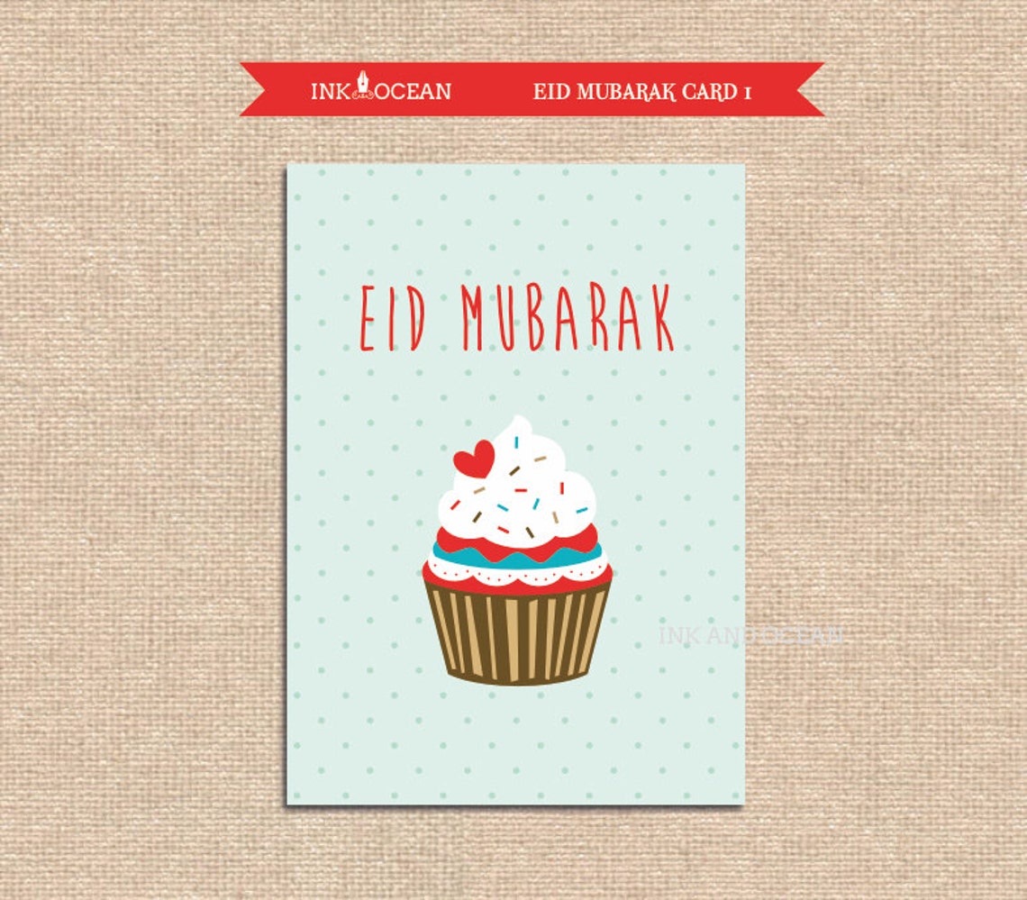 Printable Eid Mubarak card Instant Download printable | Etsy