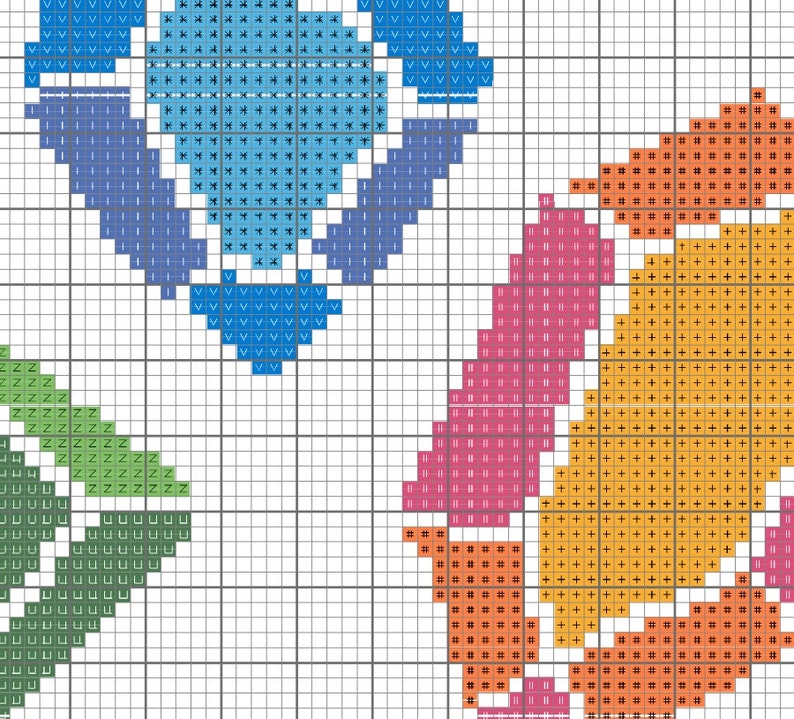 Gems Precious Stones Cross Stitch Pattern PDF Instant - Etsy