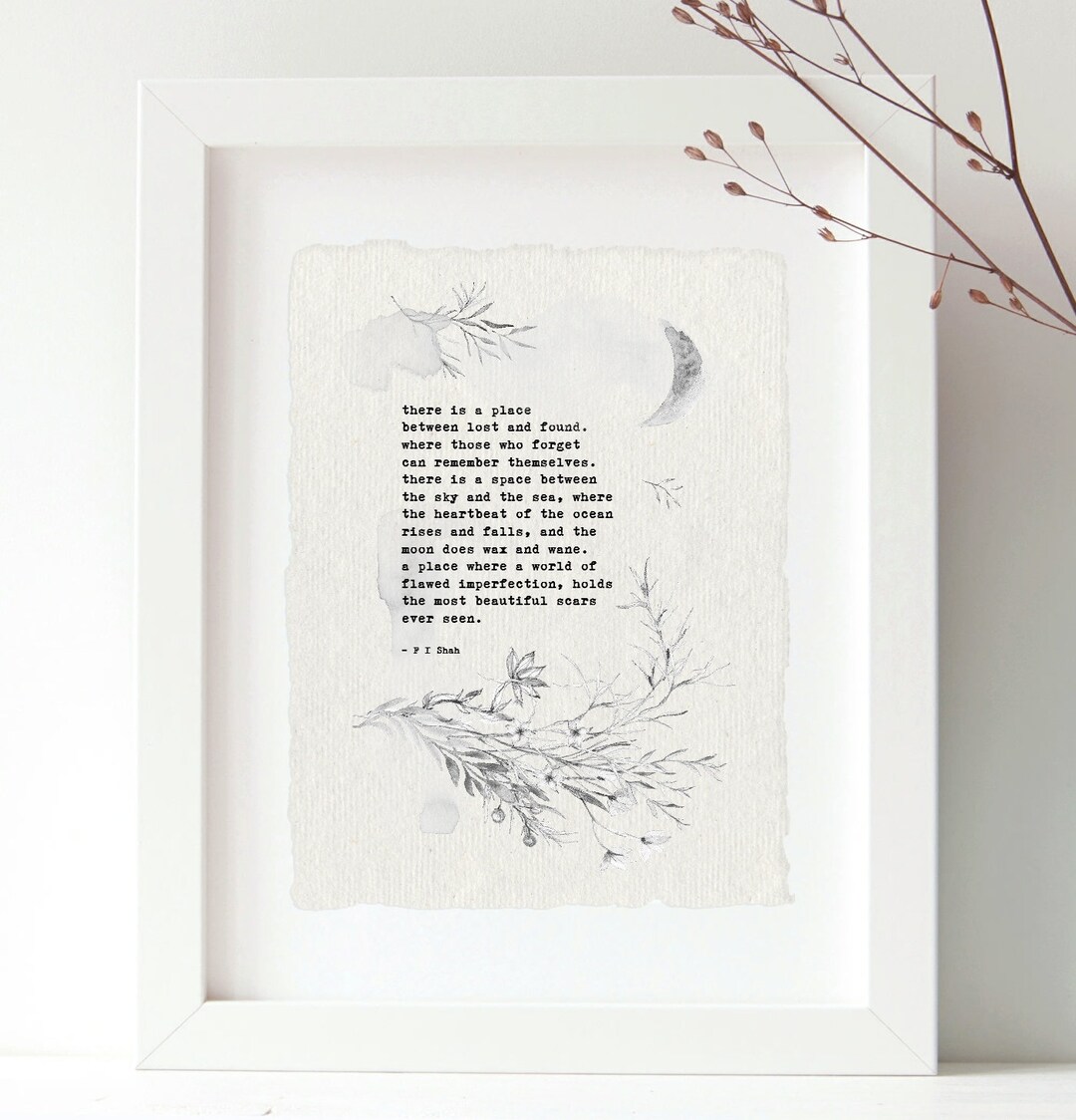 Inspirational, Original Poetry Art on Handmade Paper, Illustration and ...