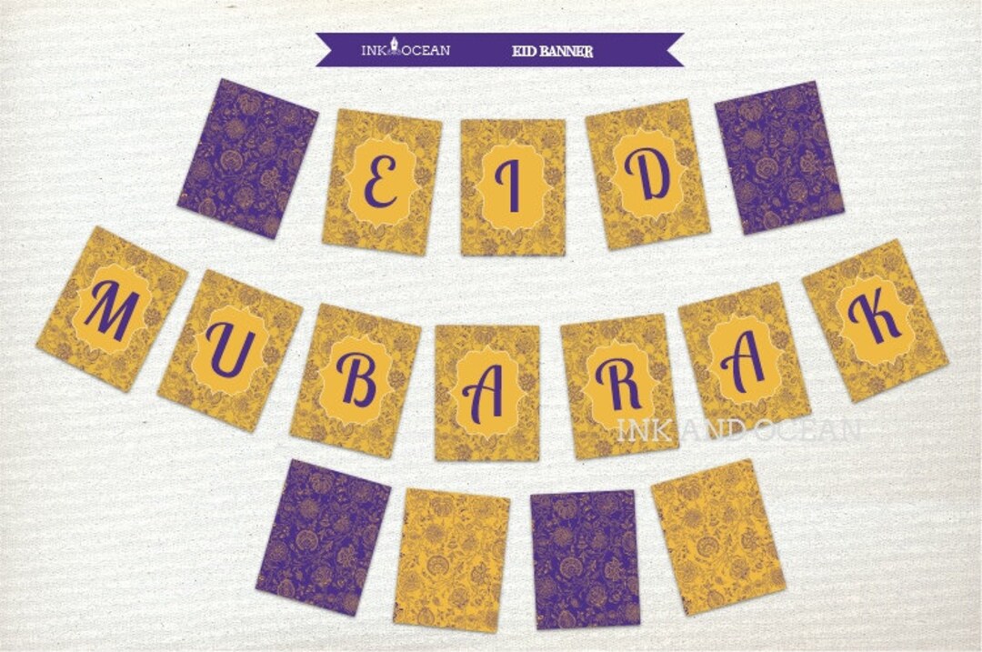 Eid Mubarak, BANNER, DIY Eid, Instant Download, Printable - Etsy