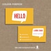 Printable Stylish Elegant Retro, Typography, Hello Business Card ...