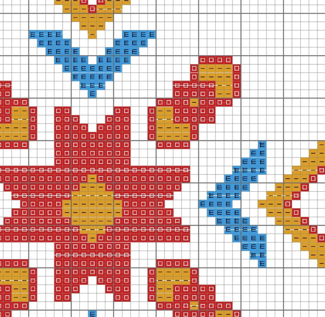 Tribal Aztec Ethnic Boho Cross Stitch Pattern, PDF Instant Download ...