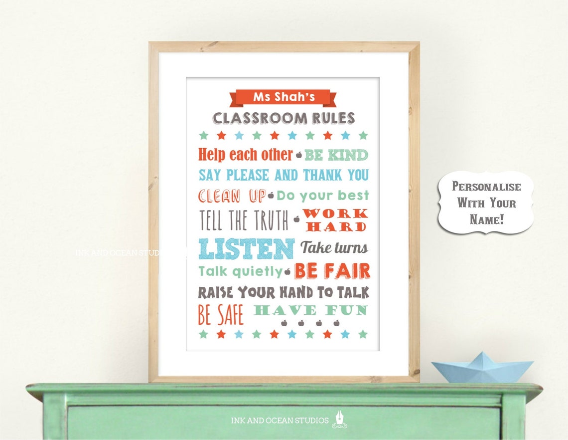 Classroom Rules. Classroom Decor Gifts for Teachers | Etsy
