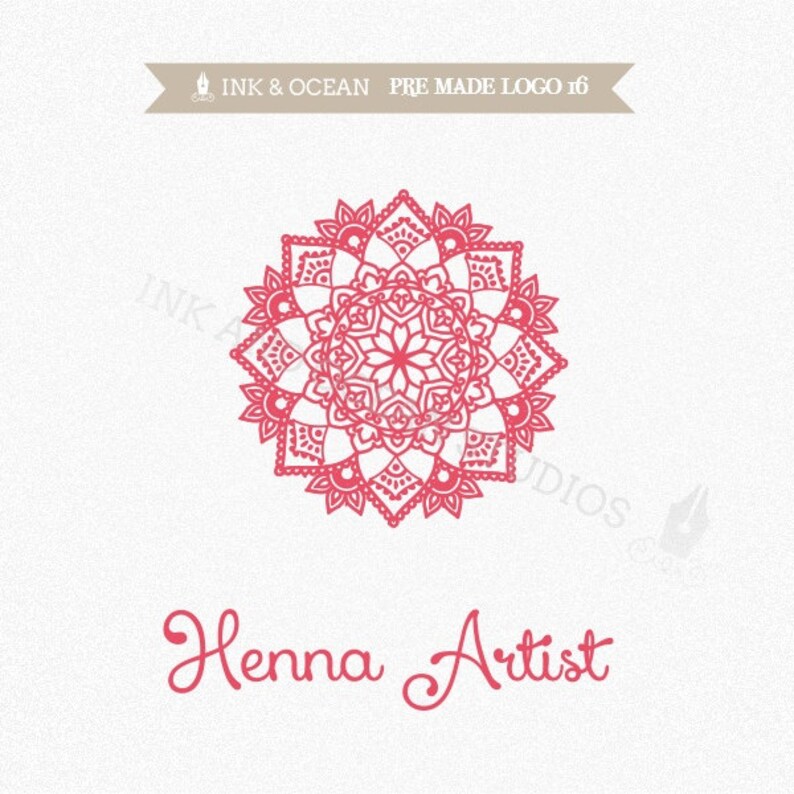 Boutique Premade Logo Design for Your Business - Henna Artist, Wedding ...