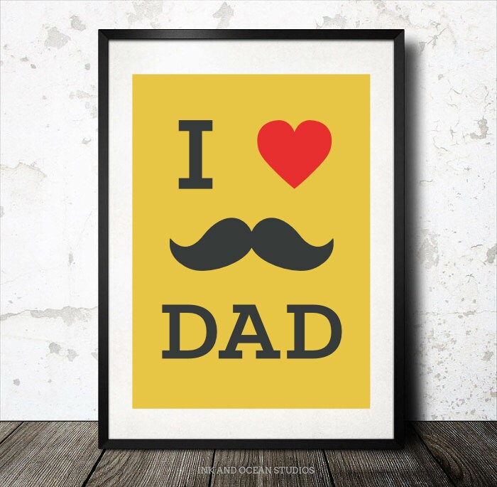 Father Print i Love Dad Downloadable Art Print - Etsy