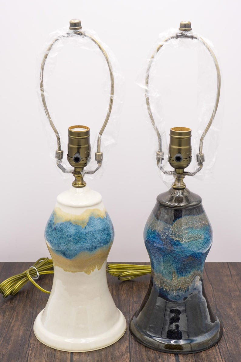 Handmade Ceramic Lamps Colorfully Glazed Stoneware Pottery Lights for ...