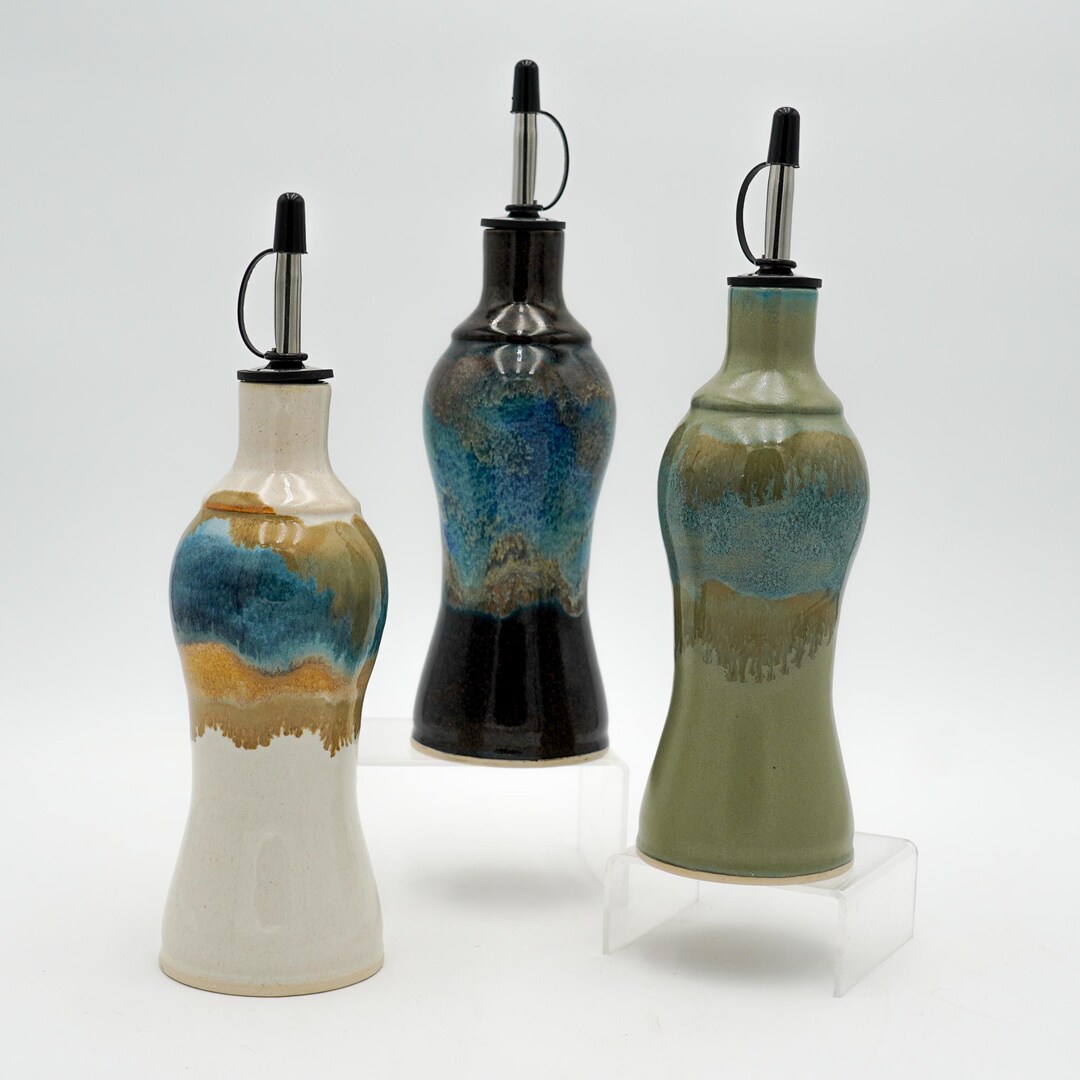 Handmade Pourer: Ceramic Cruets Decanters That Bring Color to Your ...