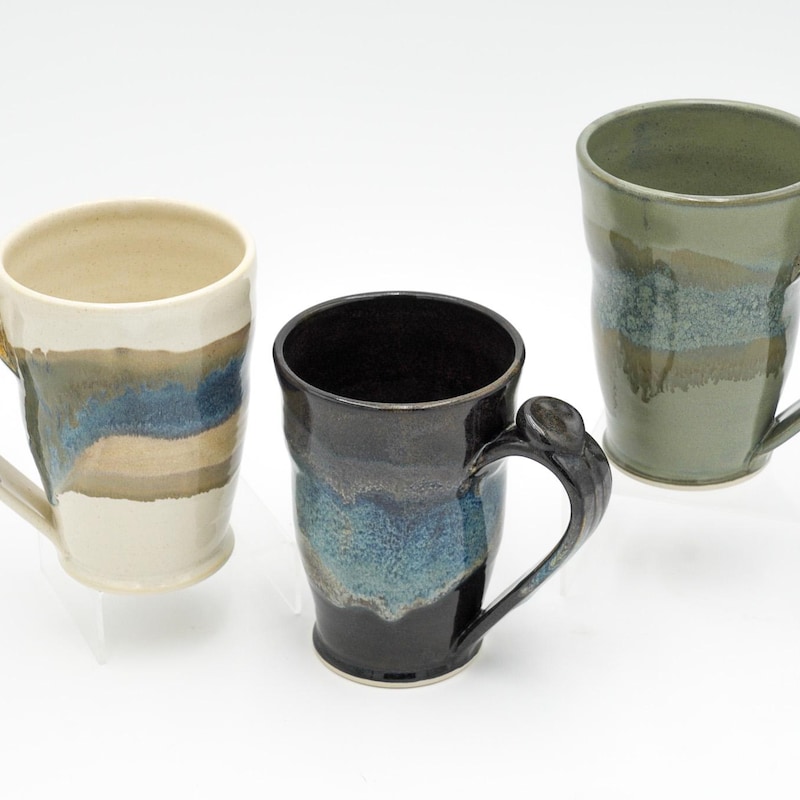 Colorful Stoneware Mugs - Etsy