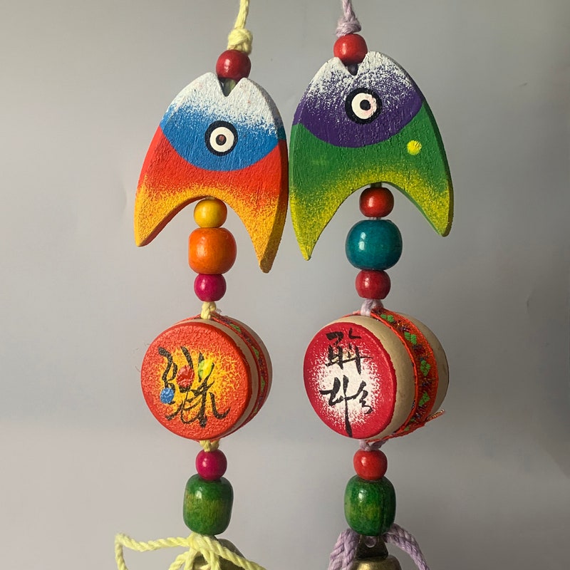Wooden Fish Wind Chime - Etsy