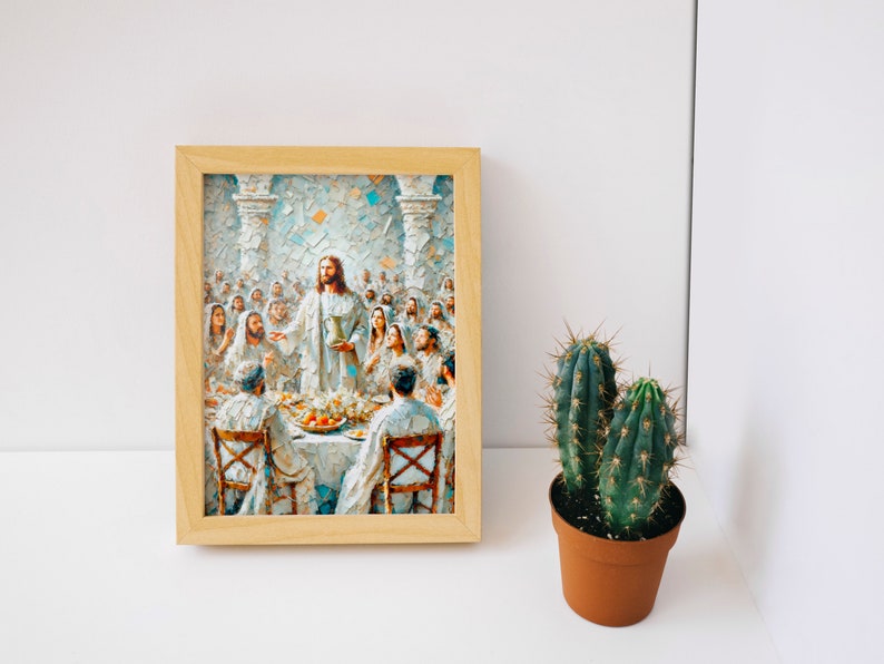 First Miracle, the Wedding at Cana, Water to Wine, Christian WALL Art, Jesus Art, Bible Print ...