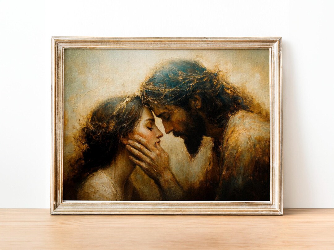 Jesus and Devout Woman Art Print: Christian Artwork (digital Download ...