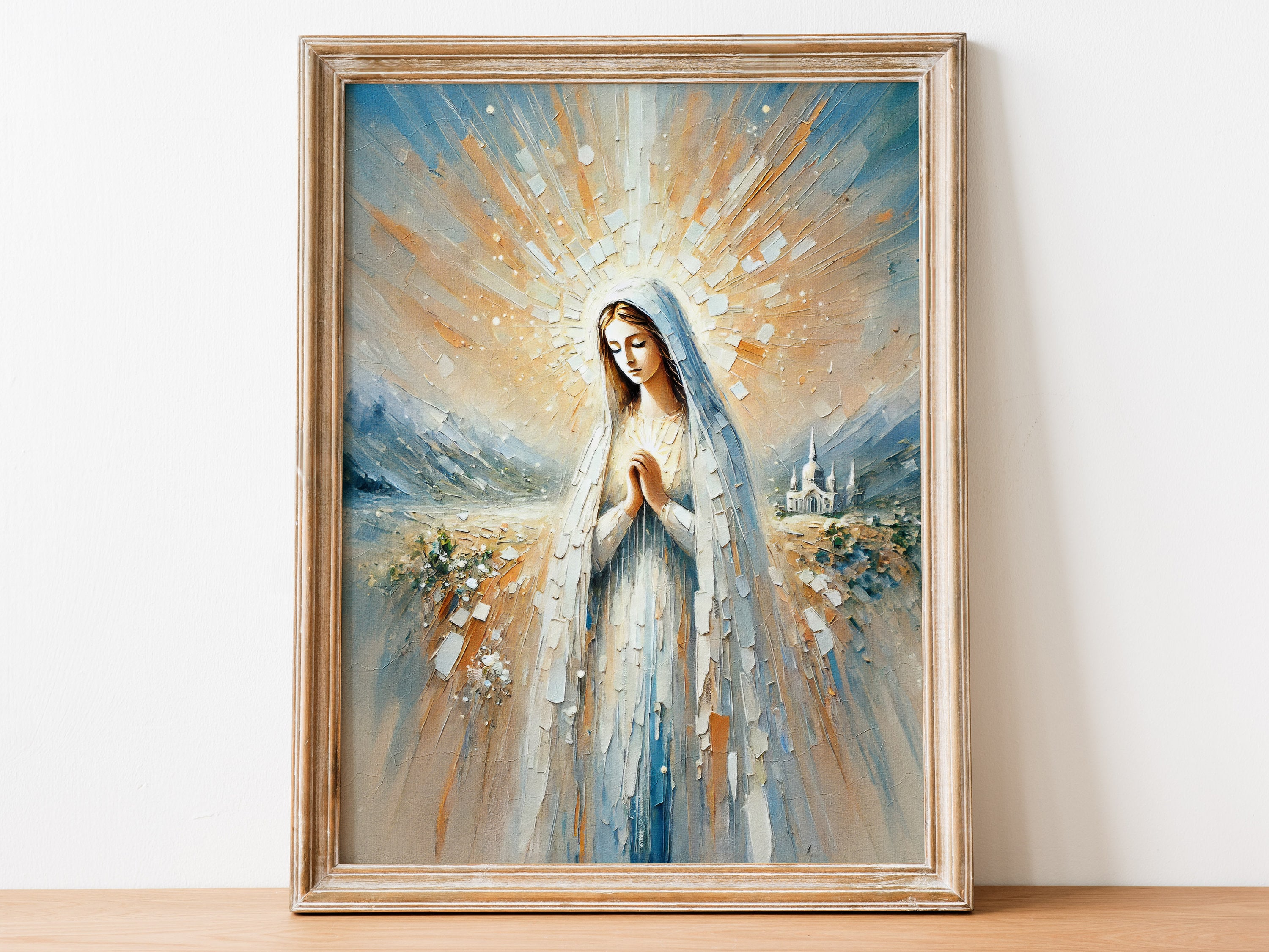 Celestial Blessing, Religious Art, Faith Decor, Spiritual Art, Virgin ...