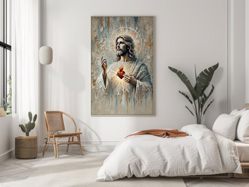 Sacred Heart of Jesus Art: Catholic Icon, Christian Print (digital ...