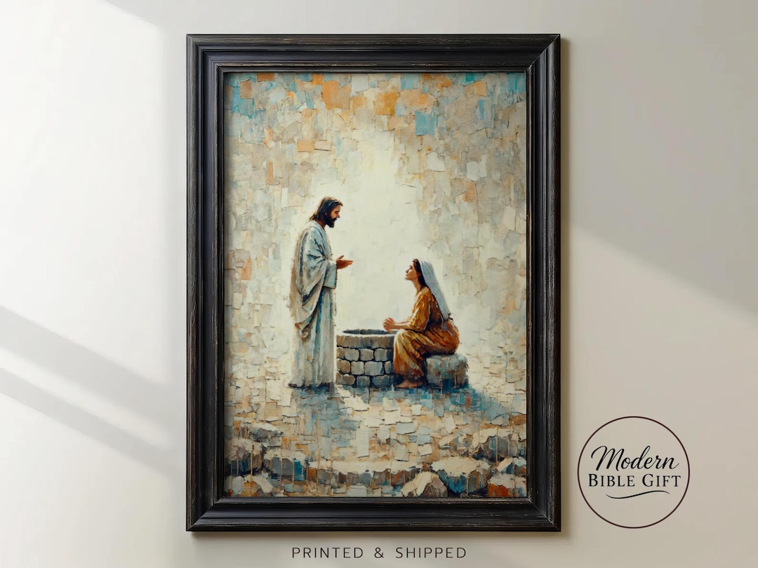 Jesus at the Well Painting - Woman of Samaria Wall Art - Living Water ...