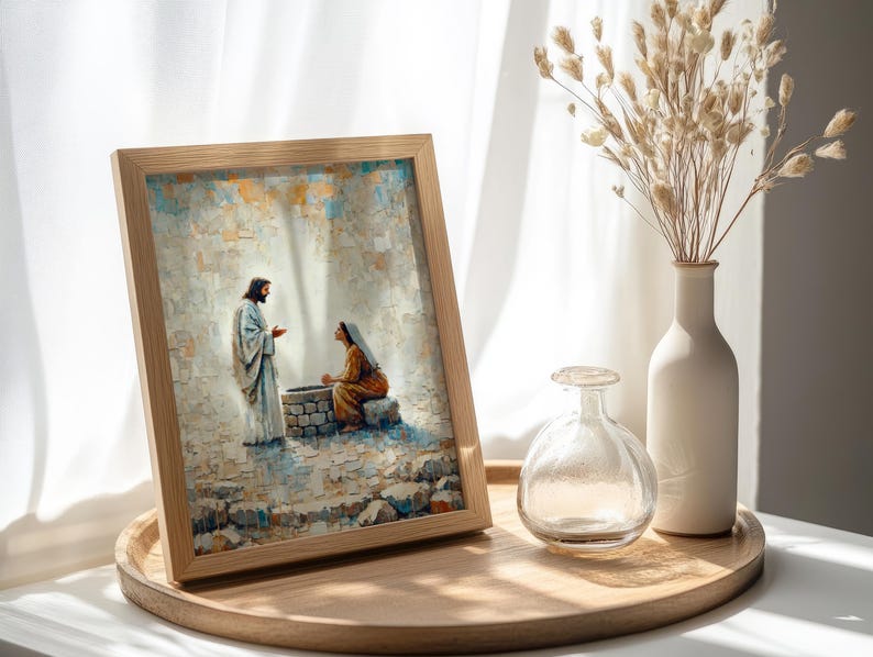 Jesus at the Well Painting - Woman of Samaria Wall Art - Living Water ...