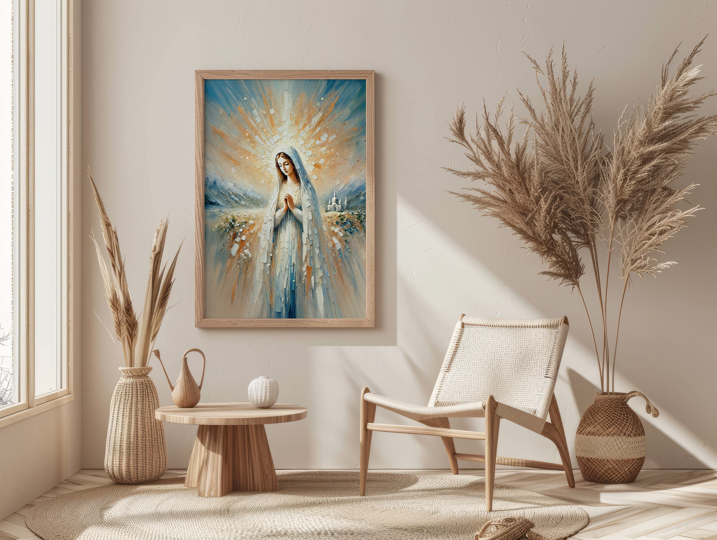 Celestial Blessing, Religious Art, Faith Decor, Spiritual Art, Virgin ...
