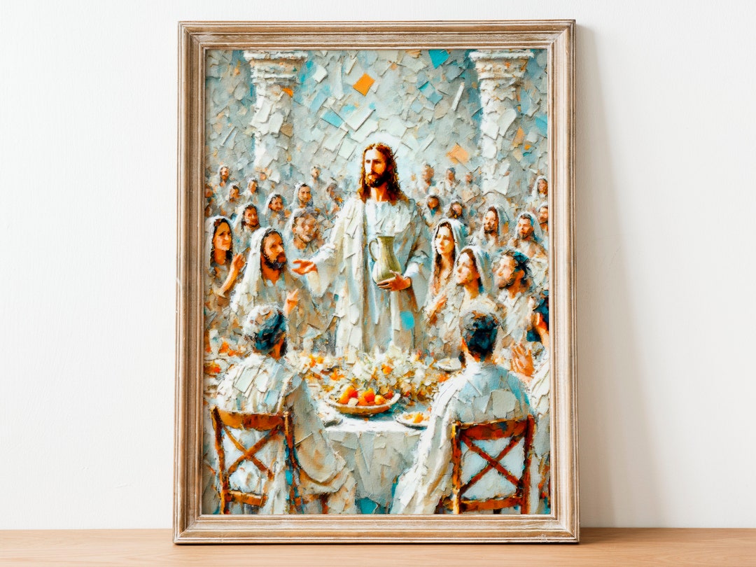 First Miracle, the Wedding at Cana, Water to Wine, Christian WALL Art ...