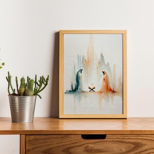 Silent Nativity Minimalist Nativity Scene With Mary, Joseph, and Baby ...