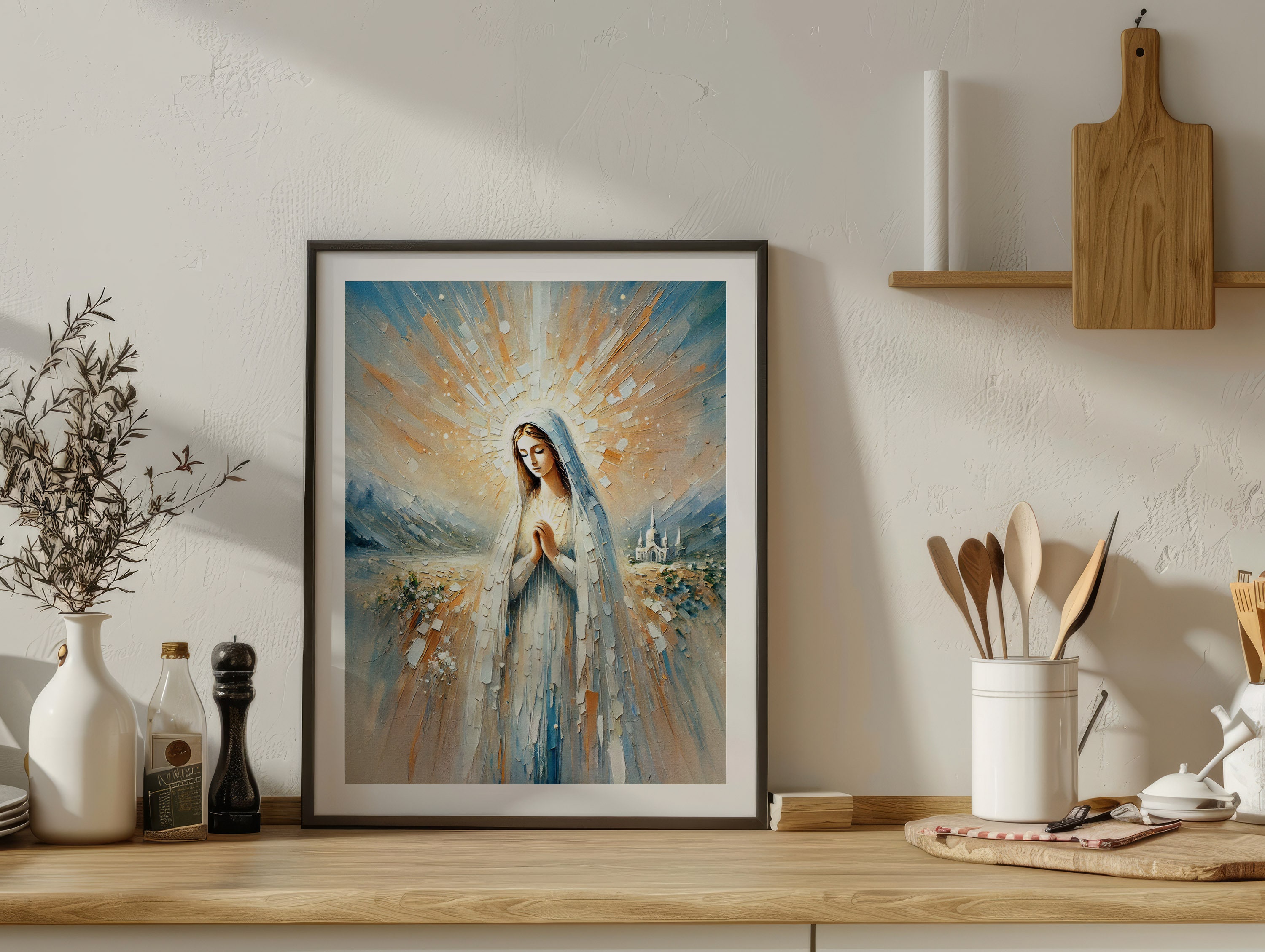 Celestial Blessing, Religious Art, Faith Decor, Spiritual Art, Virgin ...
