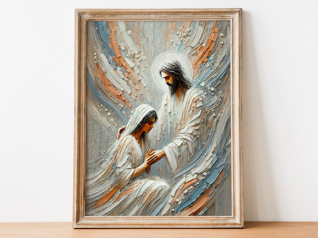 Jesus Blessing Woman Art Print: Christian Bible Wall Art (digital ...