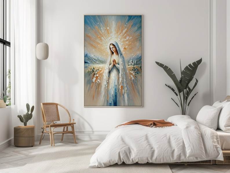 Celestial Blessing, Religious Art, Faith Decor, Spiritual Art, Virgin ...
