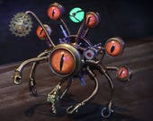 Items similar to Steampunk Beholder Robot, Dungeons and dragons, dnd ...