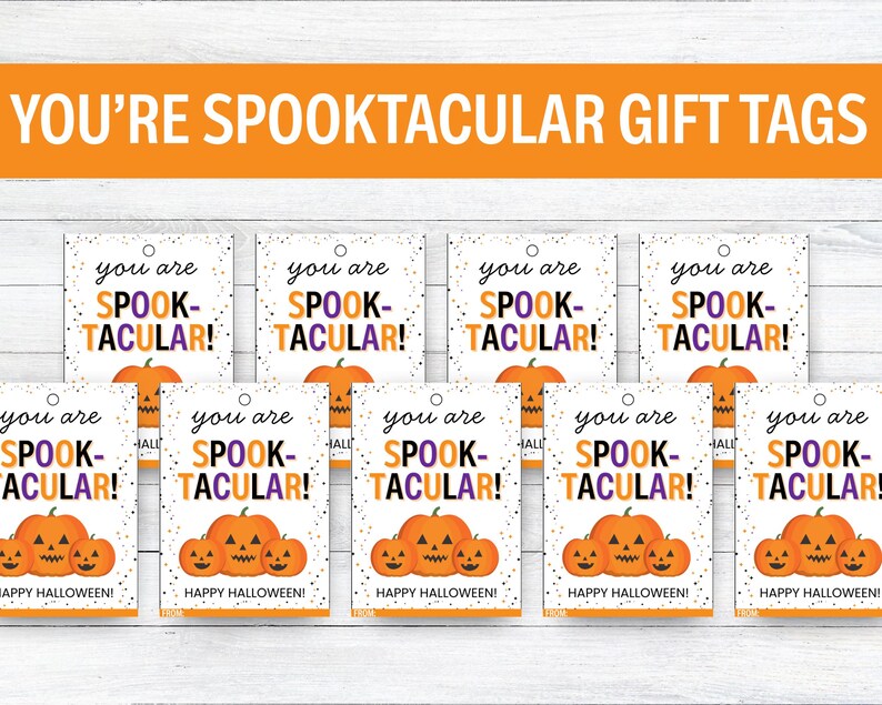 Printable Boo Basket Gift Tags – You Are Spook-tacular – Halloween ...