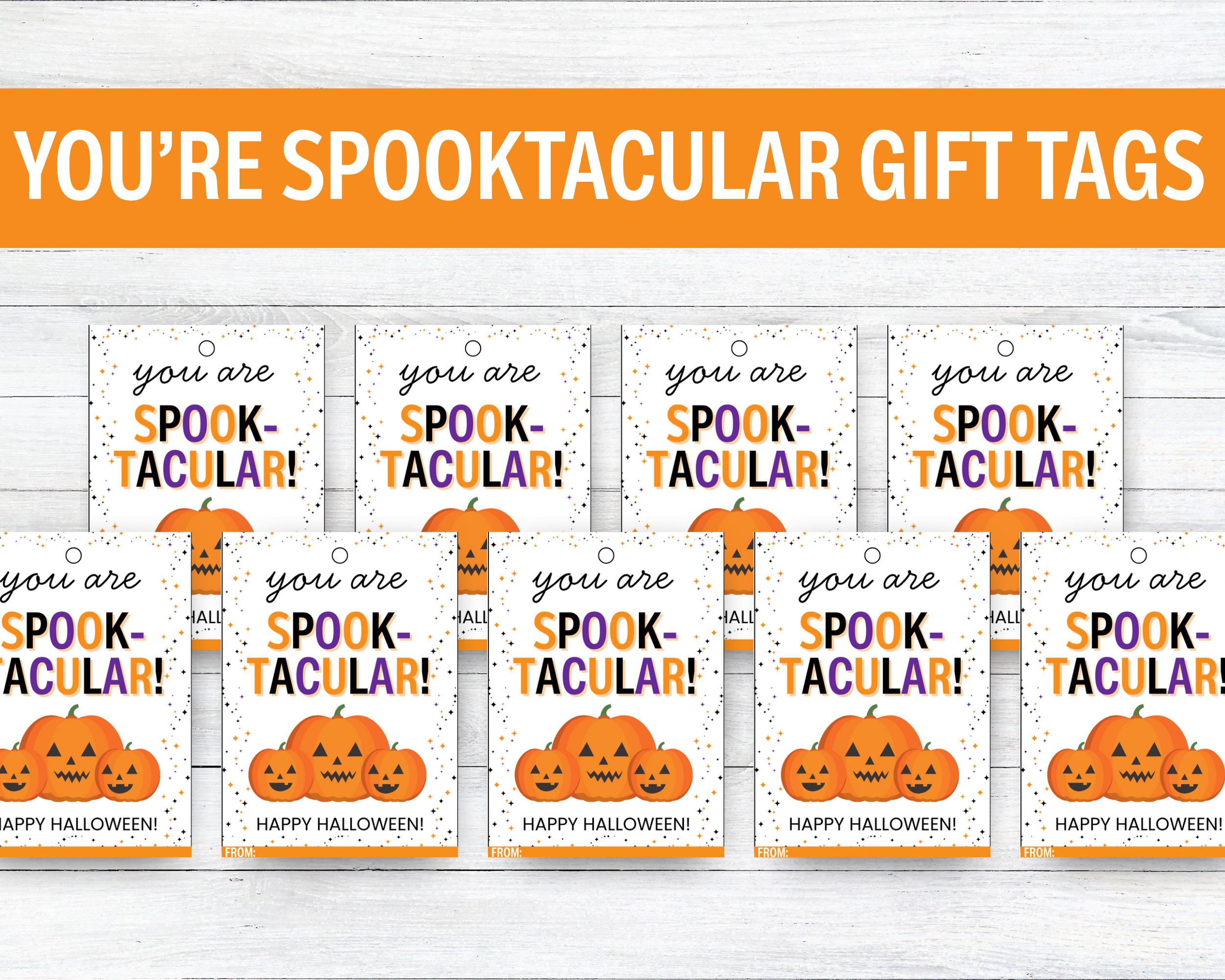 Printable Boo Basket Gift Tags – You Are Spook-tacular – Halloween ...