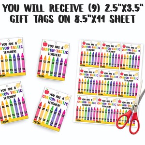 Printable Crayon-themed Teacher Appreciation Gift Tags | Instant ...