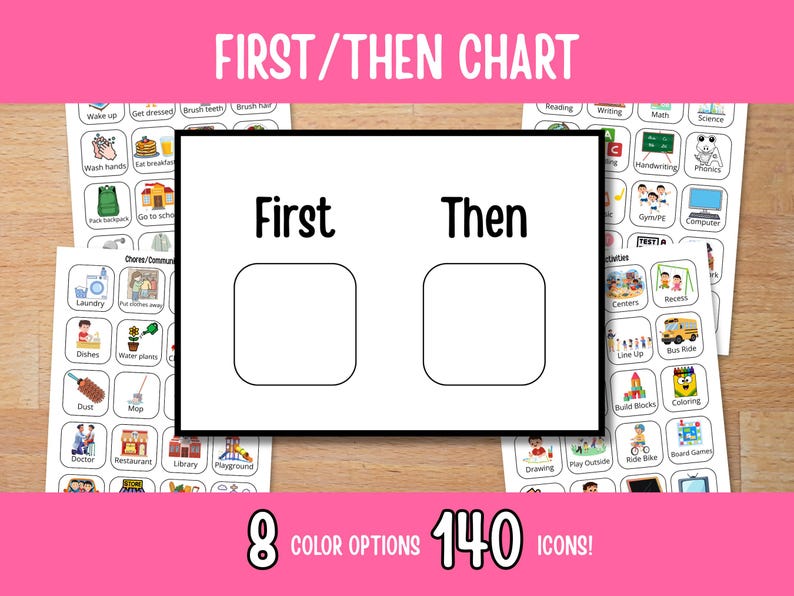 First Then Board Visual Schedule, ABA Therapy Tools, Special Education ...