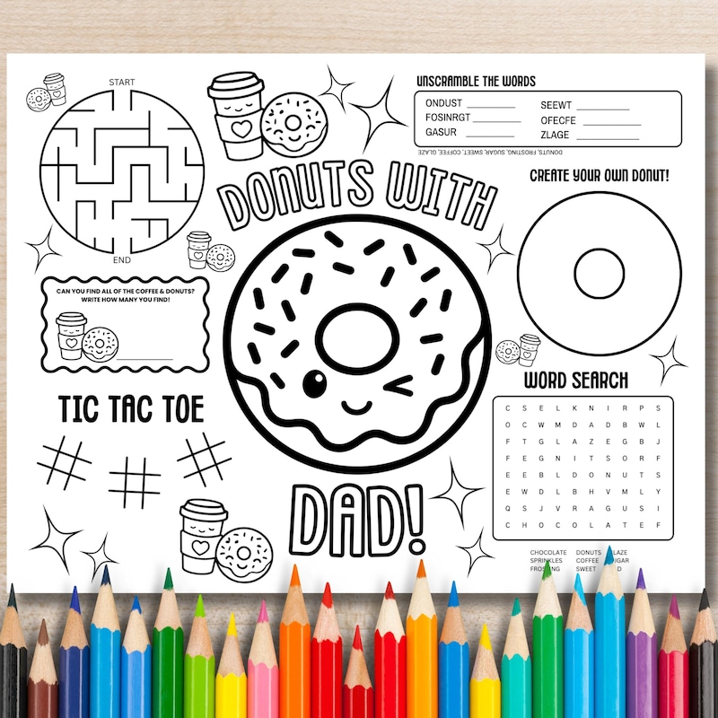 Donuts With Dads Activity - Etsy