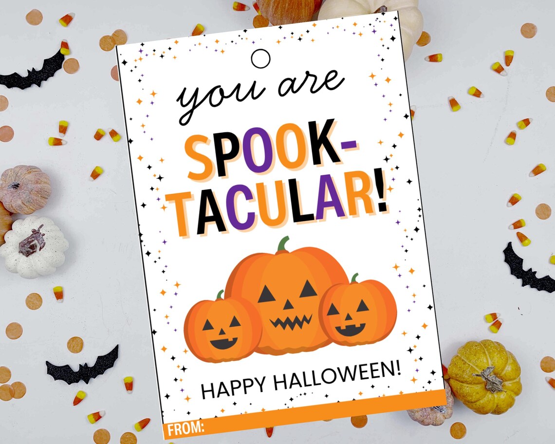 Printable Boo Basket Gift Tags – You Are Spook-tacular – Halloween ...