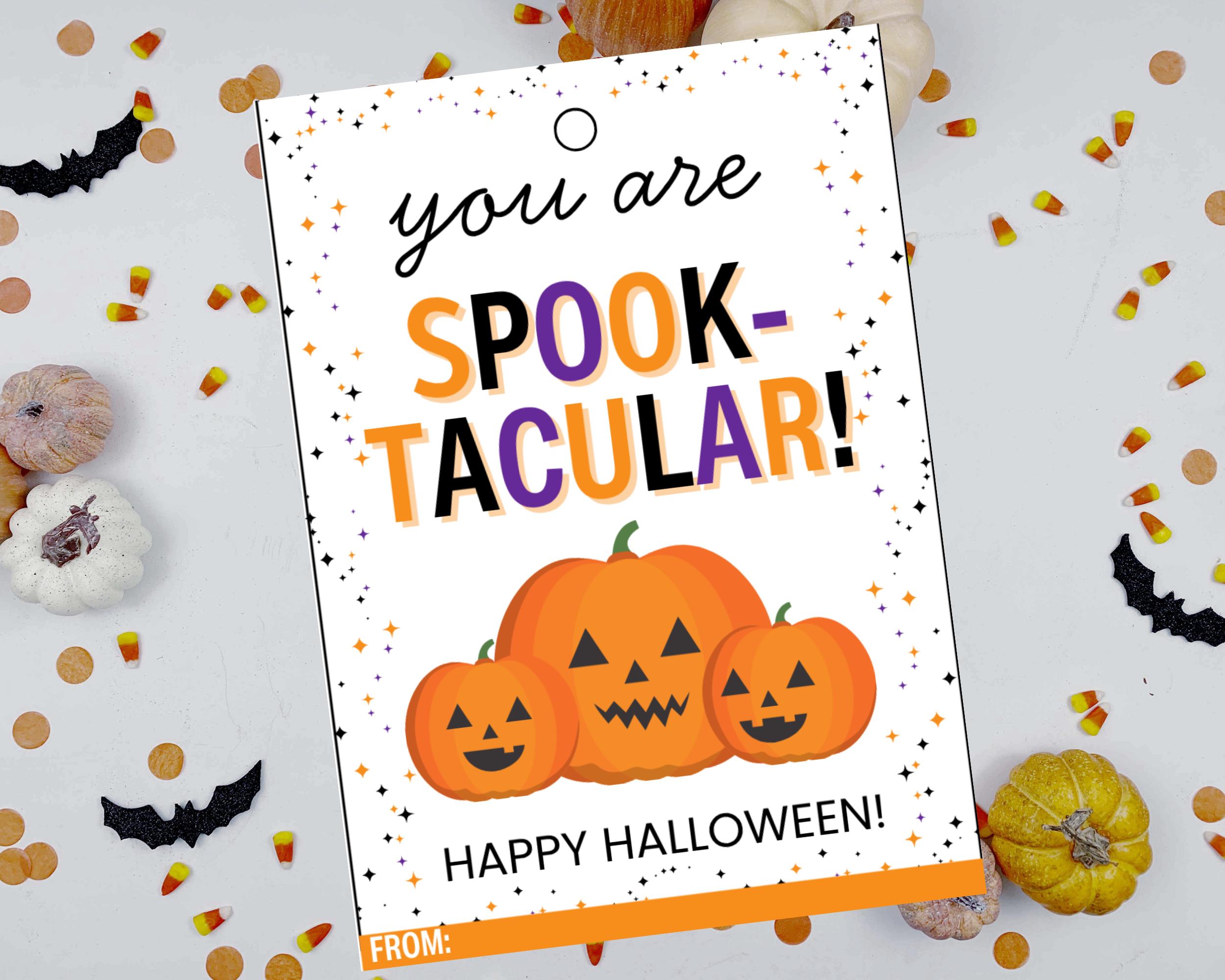 Printable Boo Basket Gift Tags – You Are Spook-tacular – Halloween ...