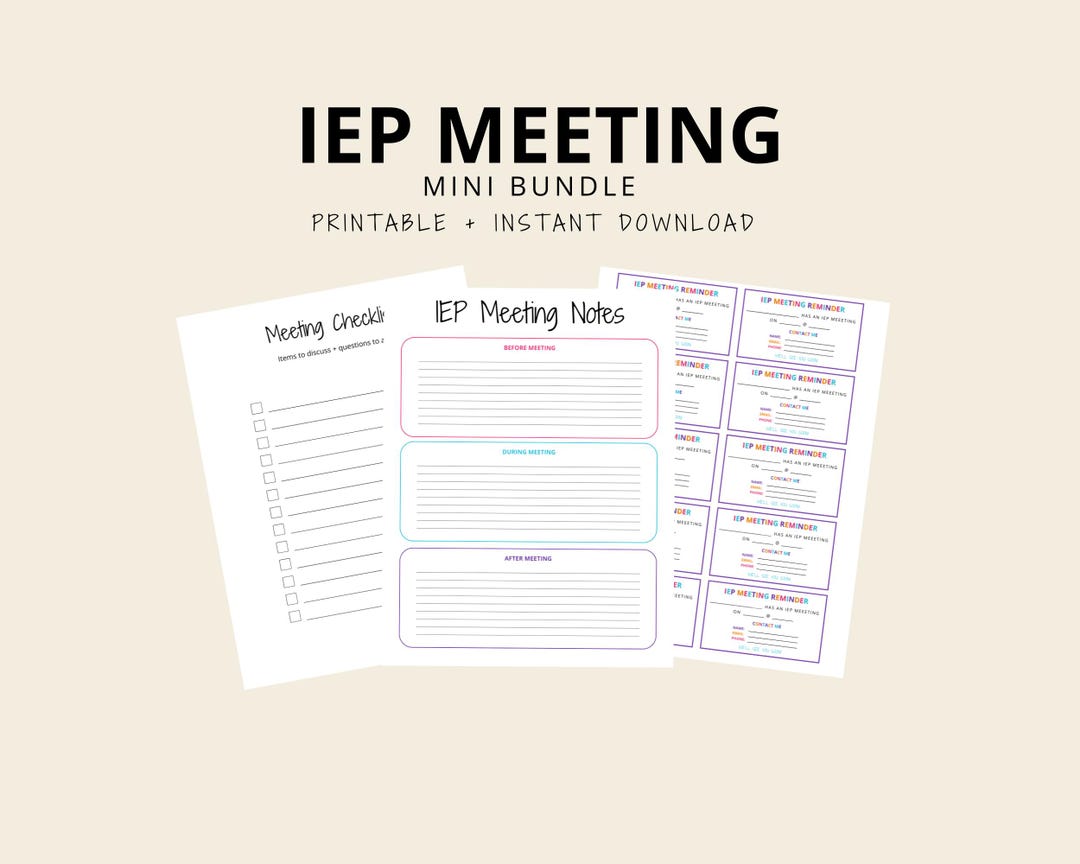 IEP Meeting Planner, IEP Meeting Notes & Checklist, IEP Meeting ...