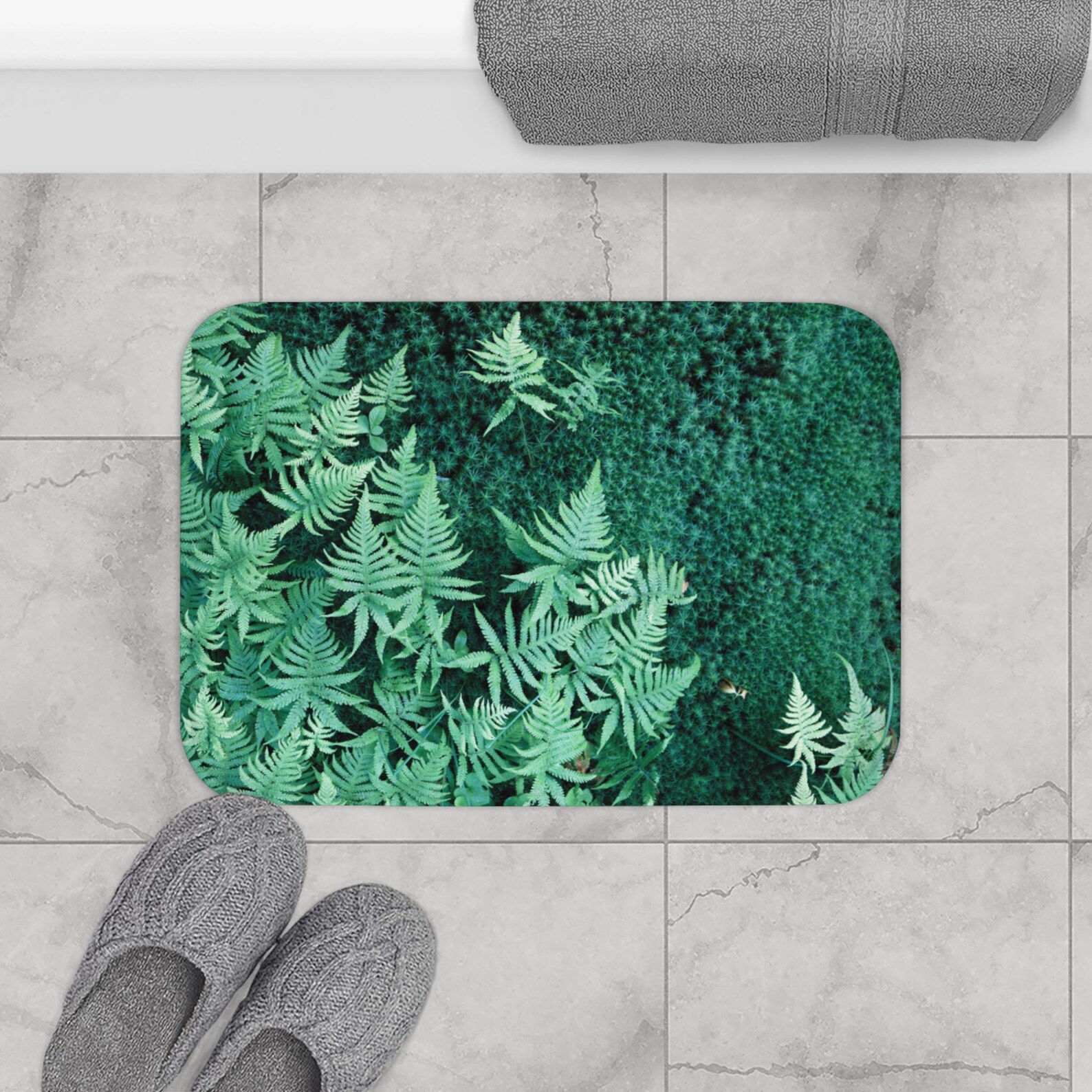 Light Green Moss Bath Mat Forest Green Moss Bathroom Mat Green Bathroom ...