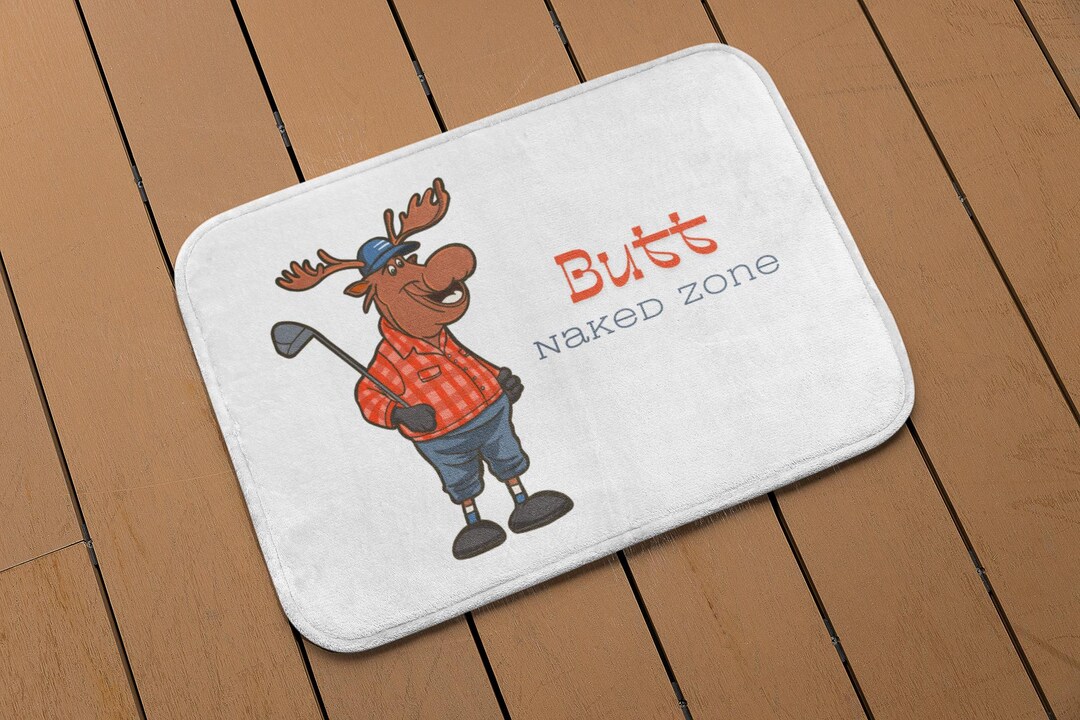 Funny Moose Bath Mat Funny Bath Rug Bath Mats With Funny Words Comical ...