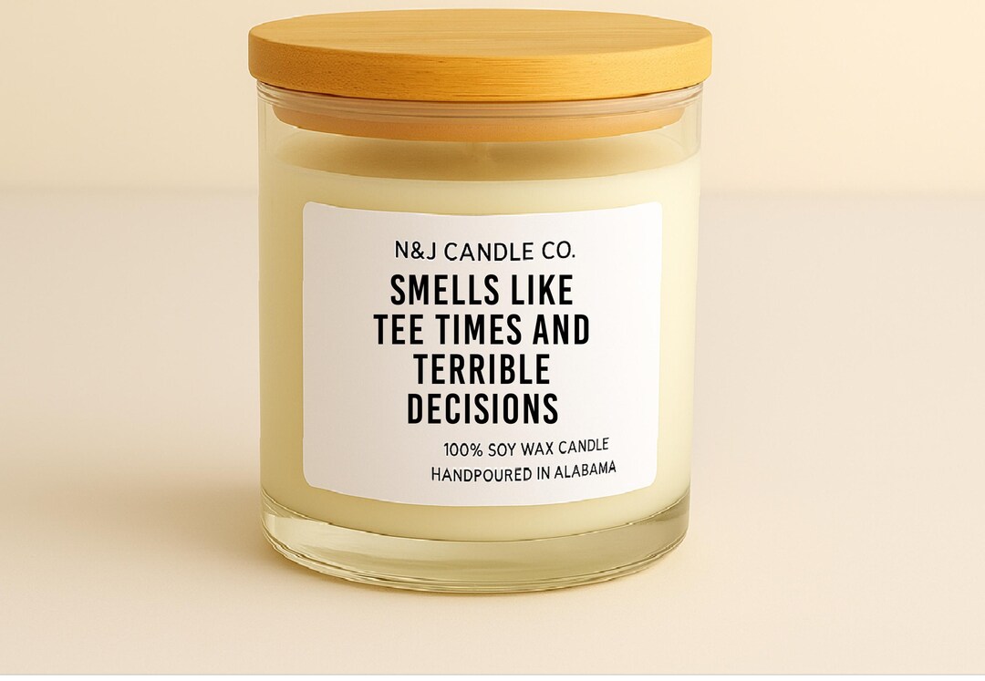 Tee Time Candle, Gift for Him, Gift for Her, Custom Candle, Funny ...