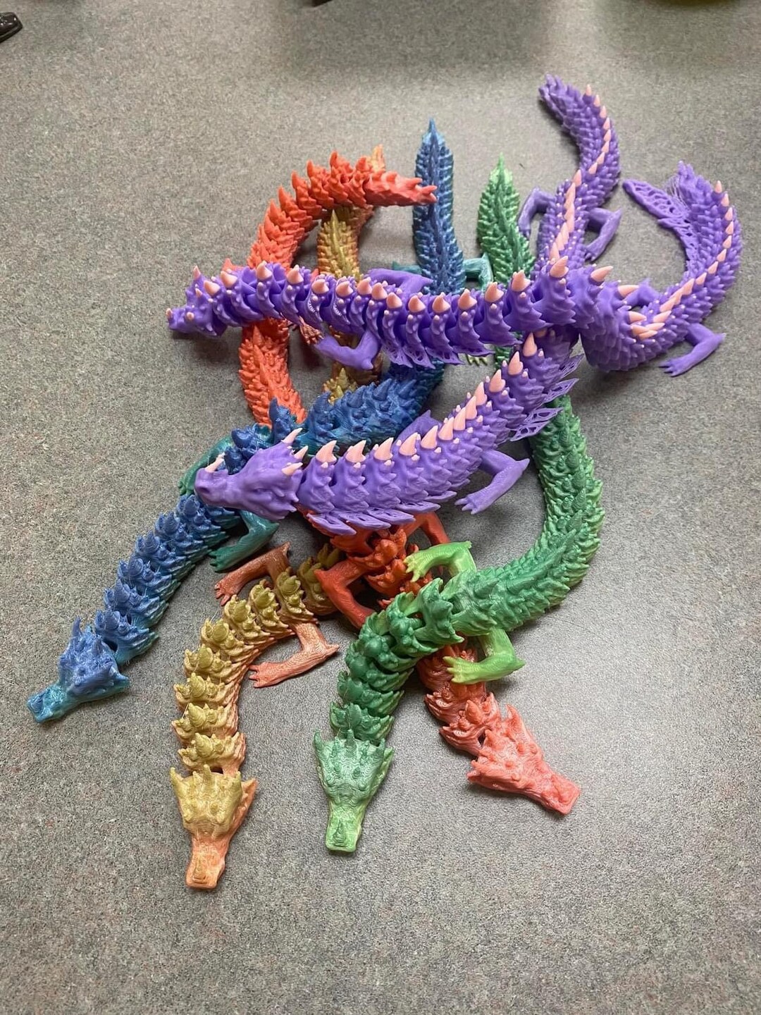 Articulated Spiky Dragon - Etsy