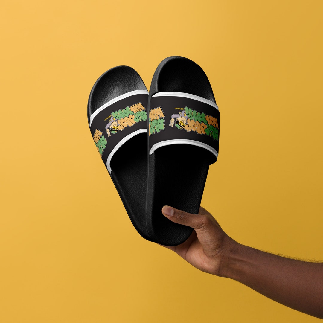 Drip Drop NYC Logo Mens Slides - Etsy