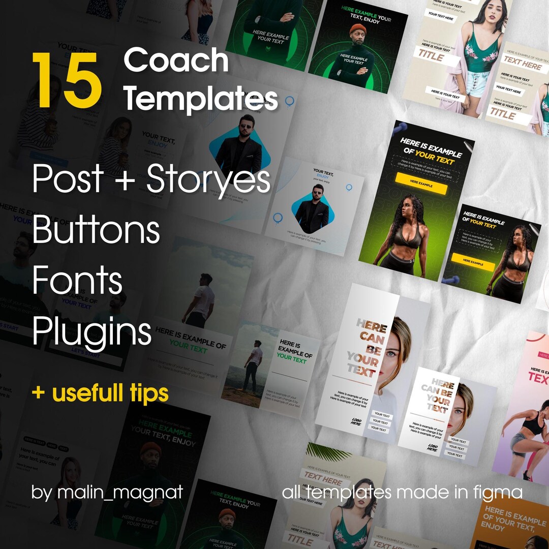 15 Coach Instagram Post & Story Template Design Story Social Media ...