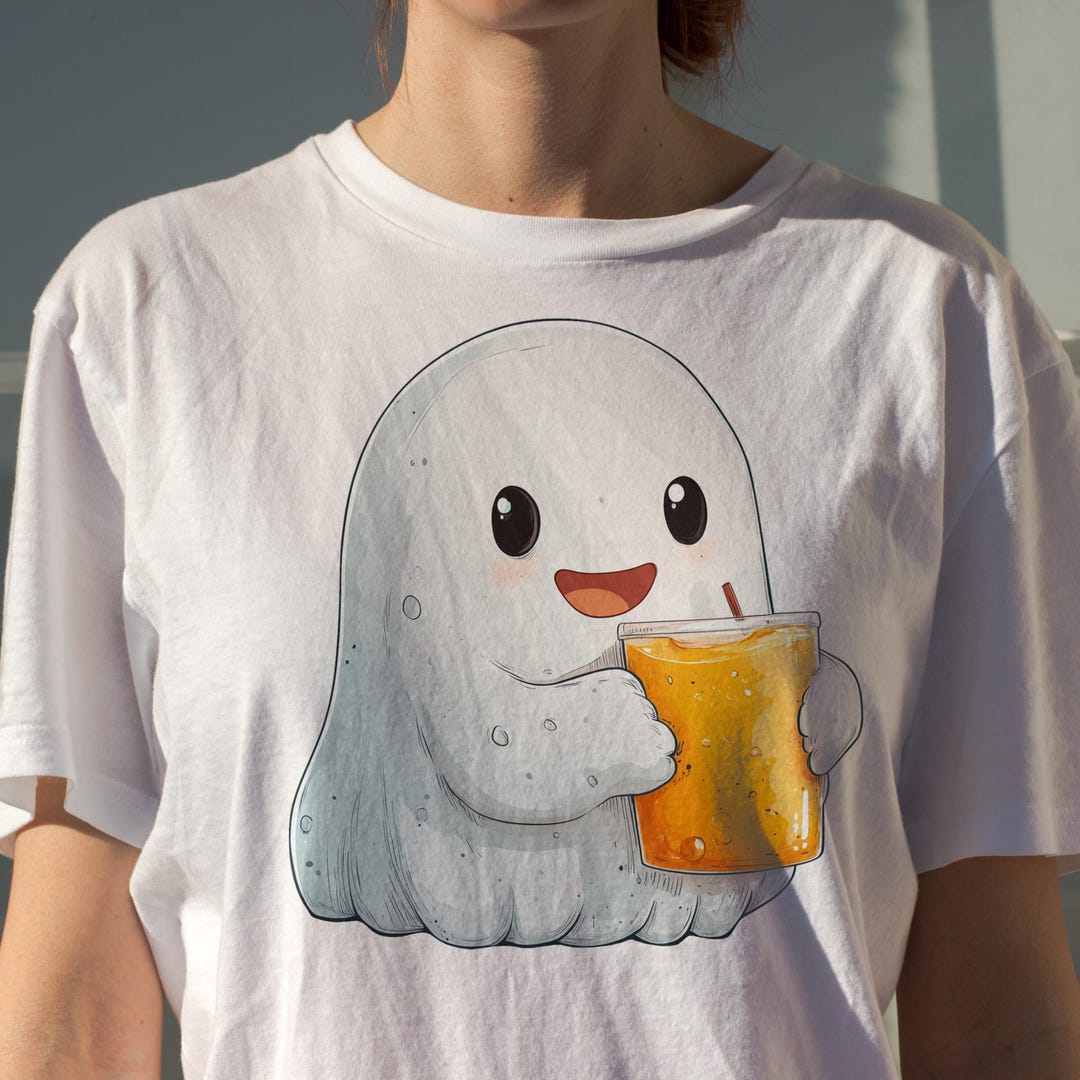 Cute Ghost Png Halloween Trending Png Mug Png Ghost in Cap Png Trendy ...