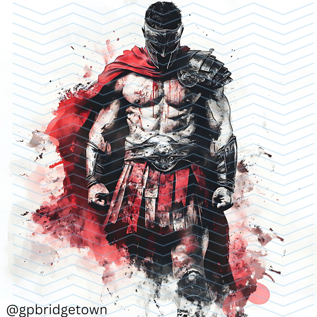 Roman Gladiator | Tattoo Design | T-shirt Decal | Canvas Art | SVG ...