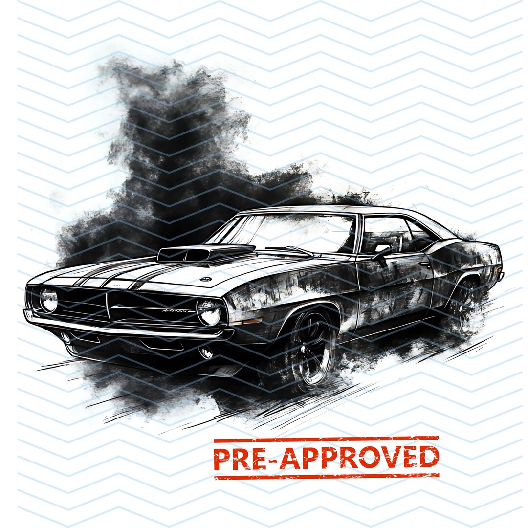 Muscle Car Tattoo Design | Clip Art | Canvas Art | Printable SVG File ...