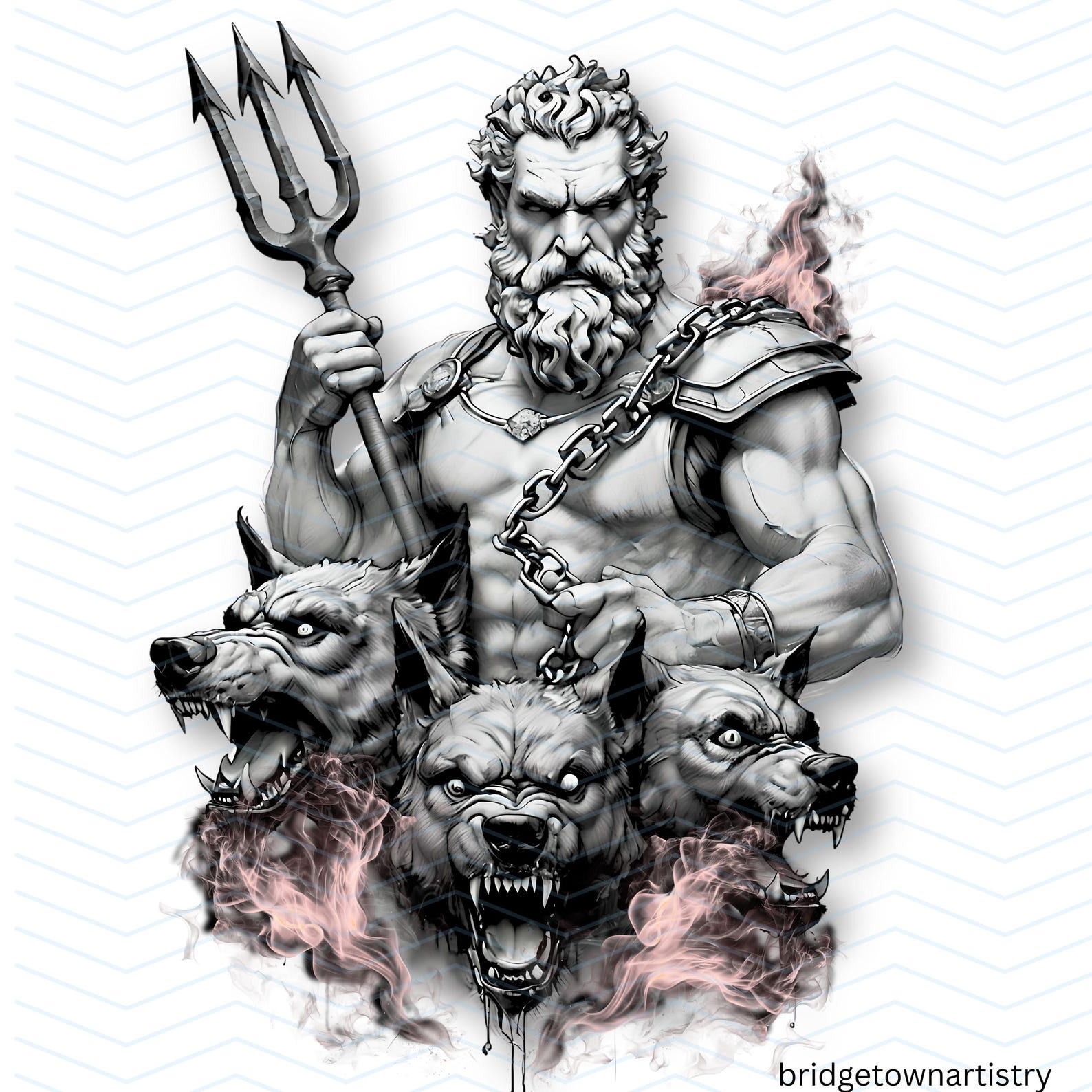 Cerberus & Hades Tattoo Design | Greek God | Canvas Art | Clip Art ...