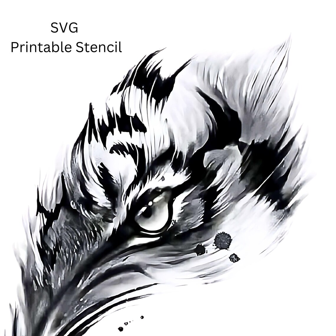 Tiger Eye Feather Tattoo Design | Canvas Art | Clip Art Image ...